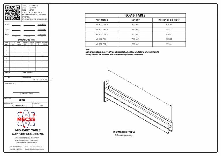 Mecss - Bracket Design Load | PDF