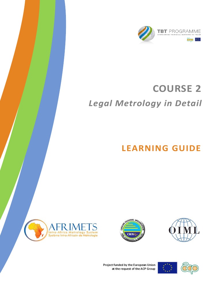 COURSE 2 Legal Metrology in Detail LEARNING GUIDE | PDF | Educational ...