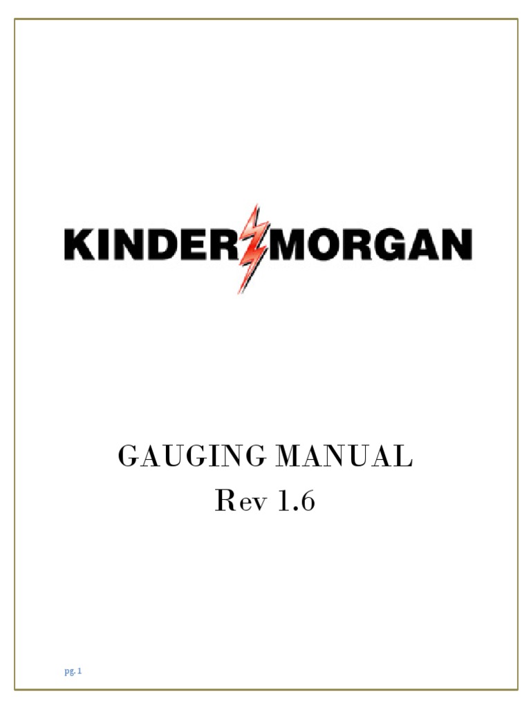 Gauging Manual Rev 1.6 | PDF | Thermometer | Pump