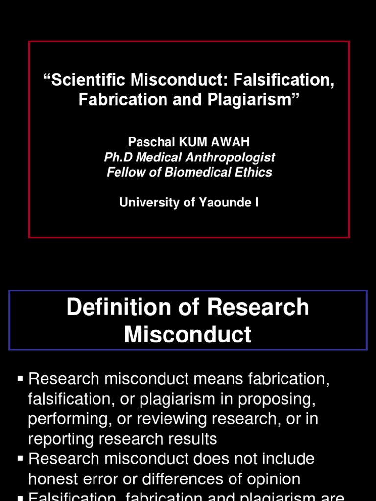 Scientific Misconduct PDF | PDF | Plagiarism | Inquiry