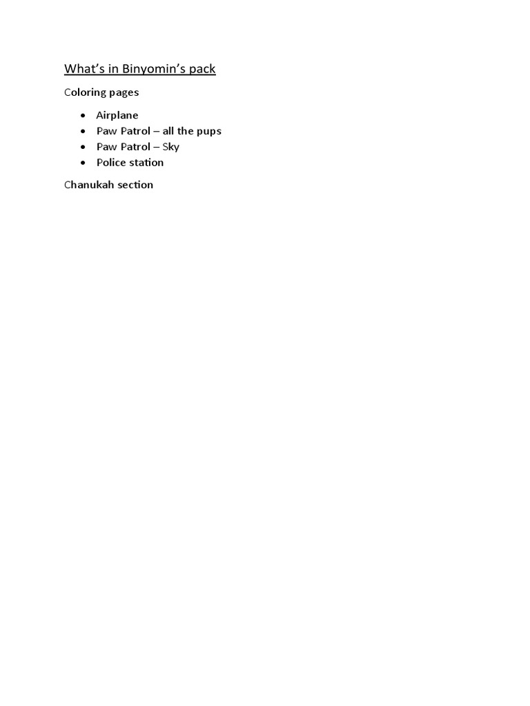 Activity Pages Pdf