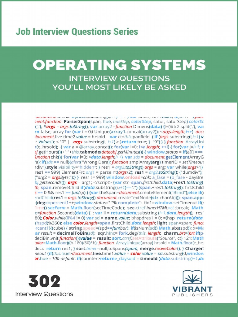 Operating Systems Interview Questions You'll Most Likely Be Asked | PDF ...