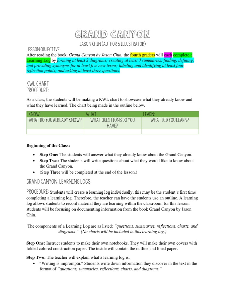 Grand Canyon | PDF | Teaching | Communication