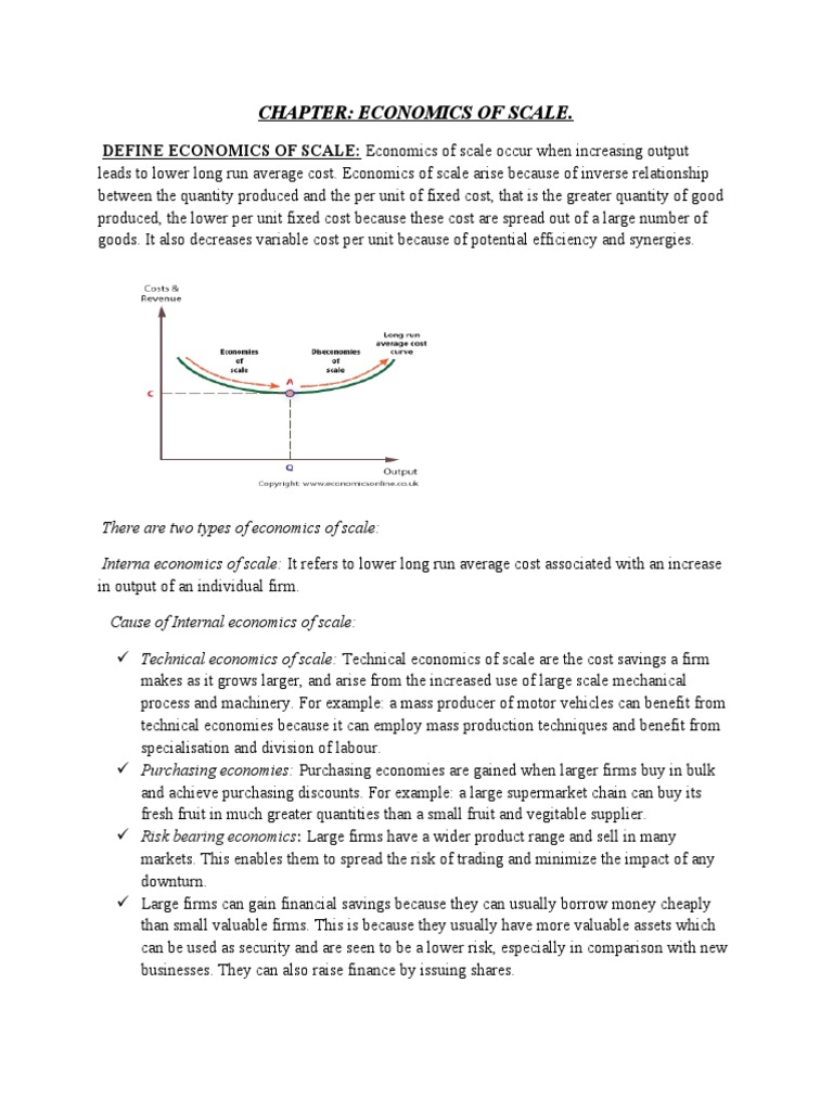 Chapter Economics of Scale | PDF | Economies Of Scale | Average Cost