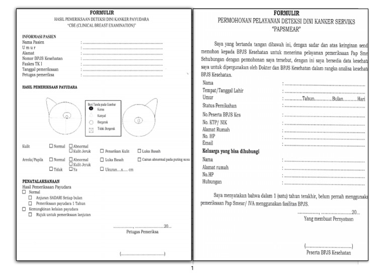 Form Pap Smear PDF | PDF