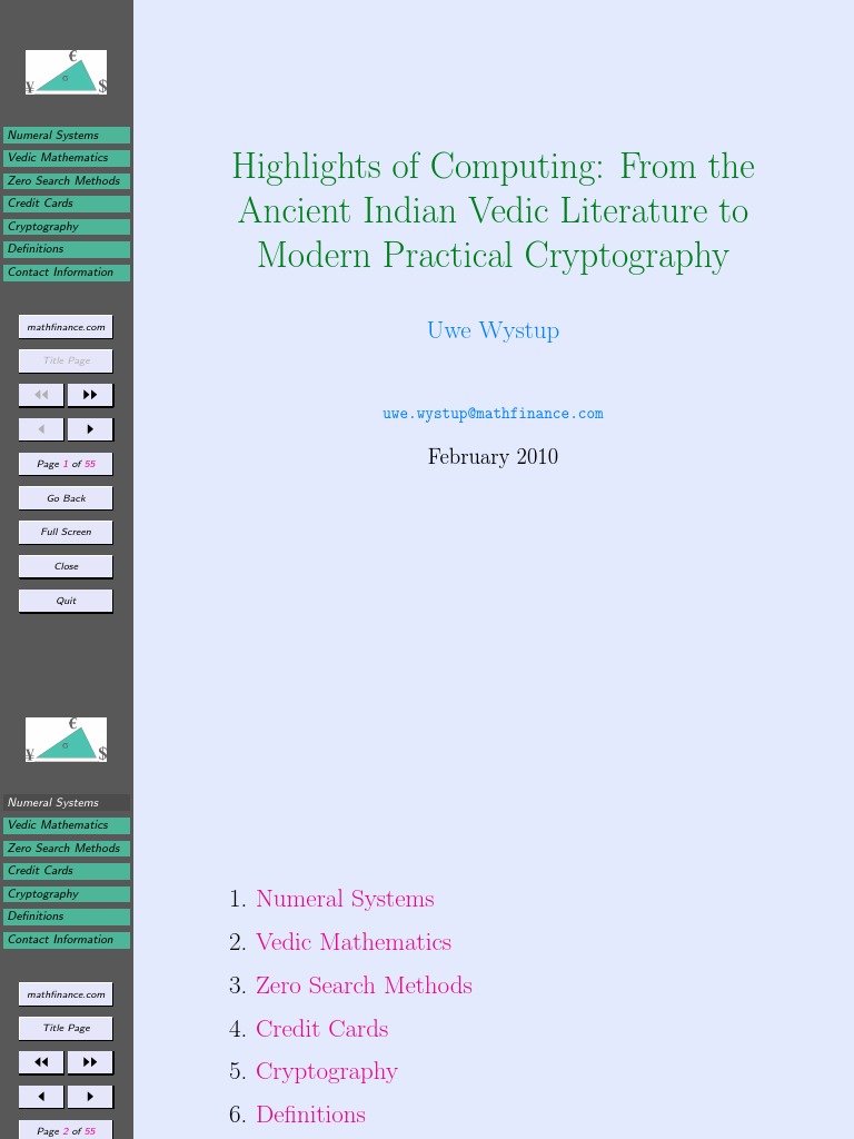 Highlights of Computing: From The Ancient Indian Vedic Literature To Modern Practical ...