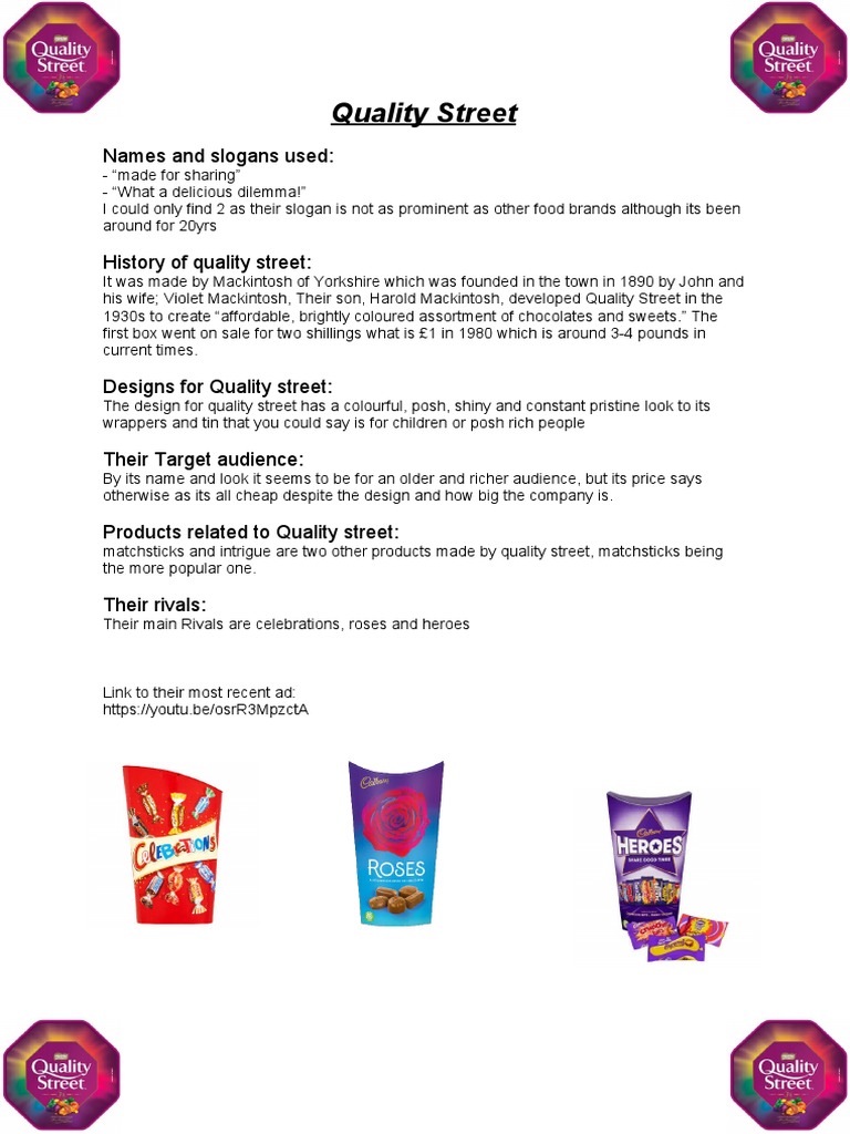 Quality Street Info J | PDF
