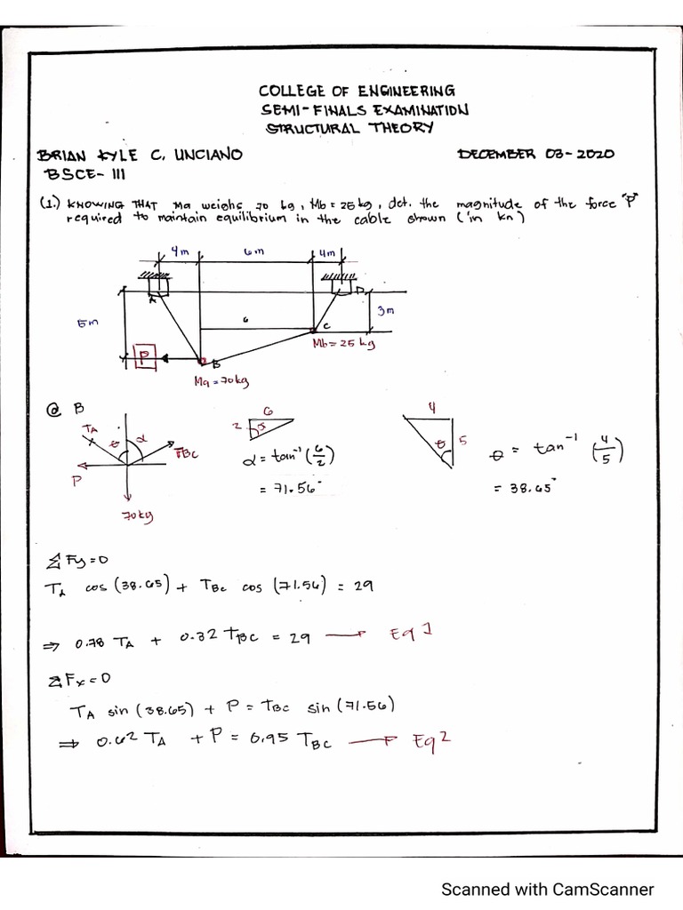 0 - Structural Theory - Semis Exam | PDF