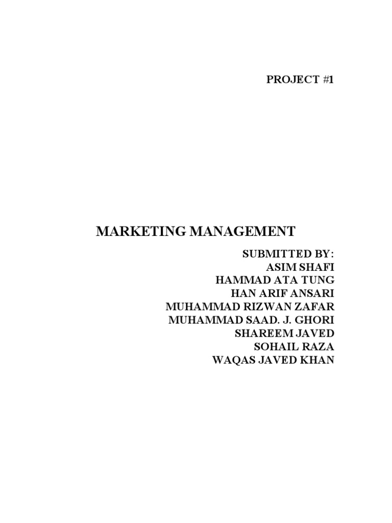 Marketing - Management - Project Cmplete | PDF