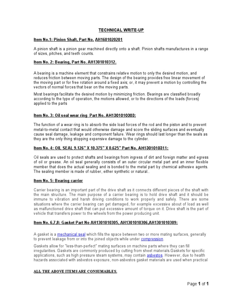 Essential Mechanical Components Overview | PDF | Bearing (Mechanical ...