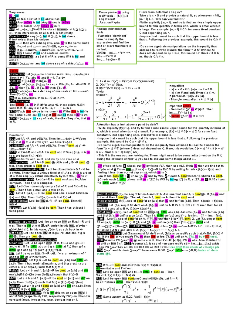 Real Cheat Sheet3 | PDF | Numbers | Elementary Mathematics