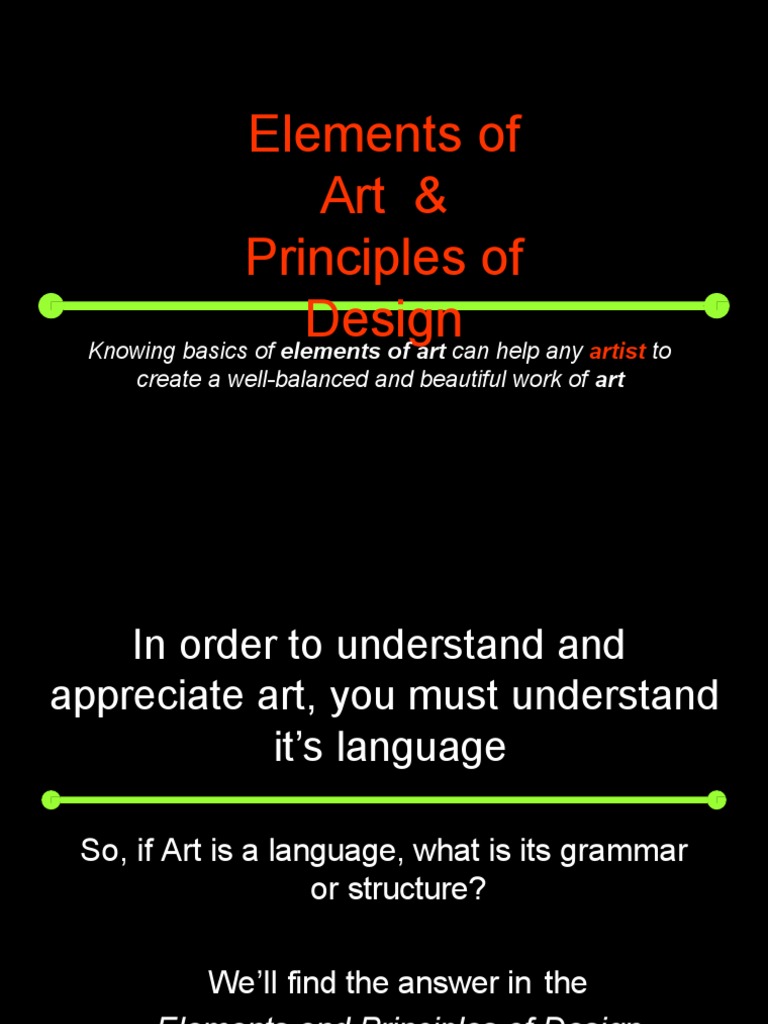Elements and Principles of Art Design | PDF | Composition (Visual Arts ...