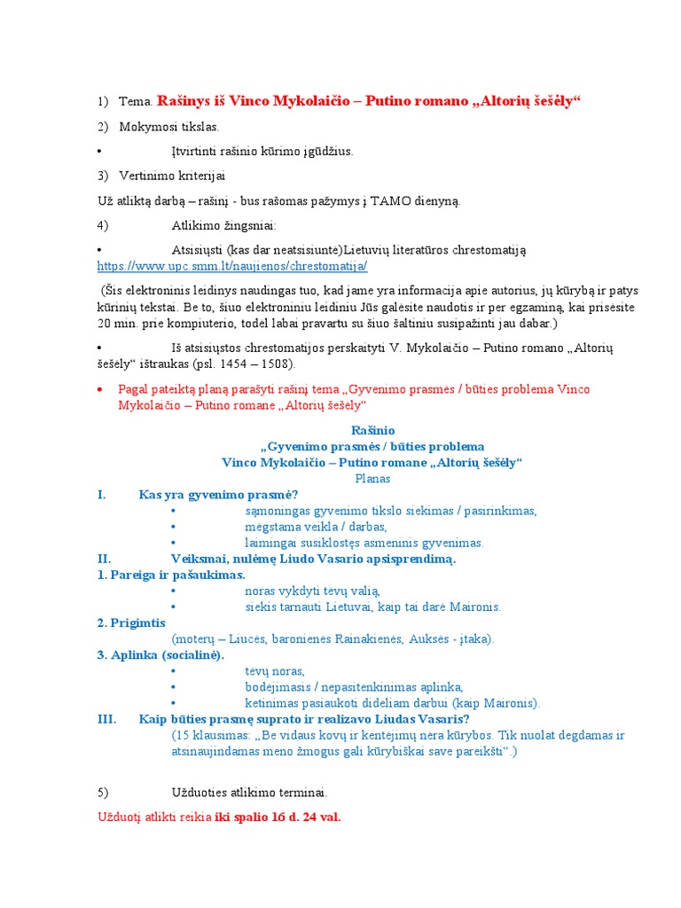 Rasinys Mykolaitis-Putinas | PDF