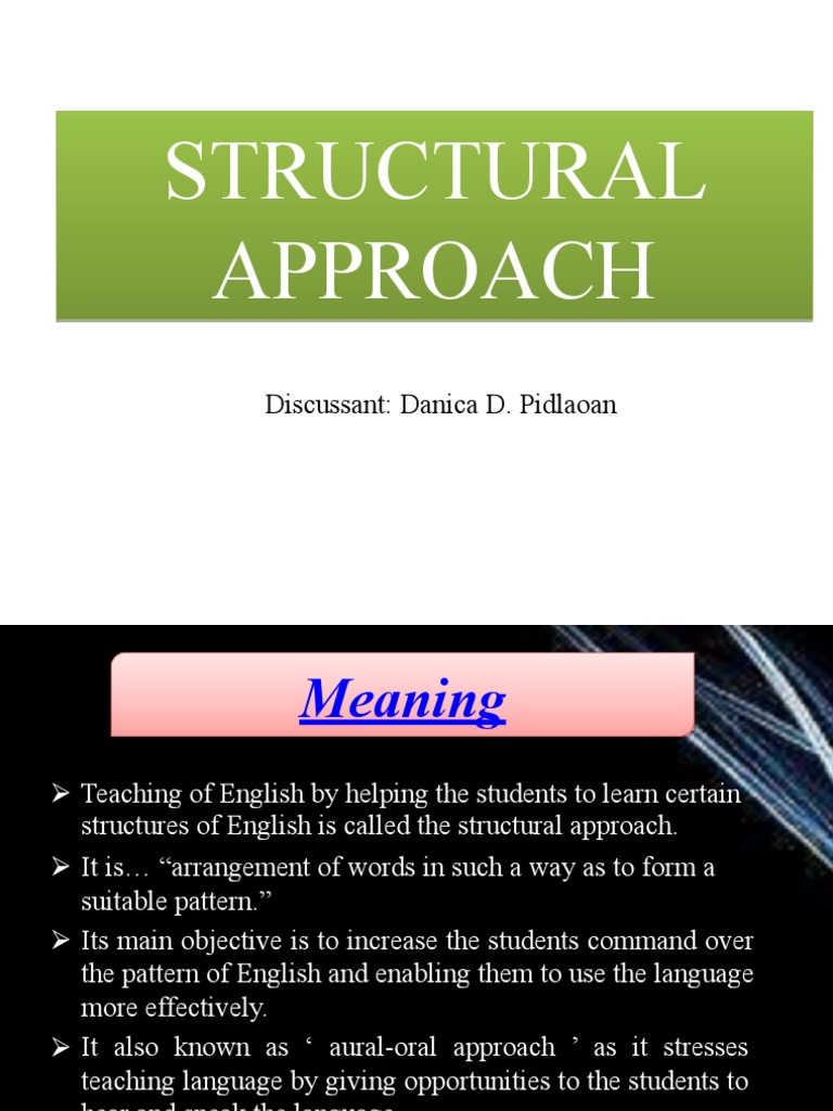 Structural Approach | PDF | Language Education | Teachers