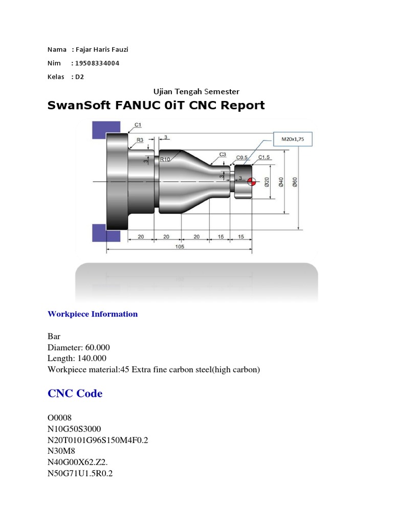Swansoft Fanuc 0it CNC Report | PDF | Industrial Engineering | Crafts
