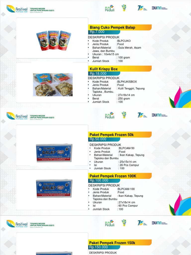PLN Food Pempek Balap Jambi PDF | PDF | Griya & Taman