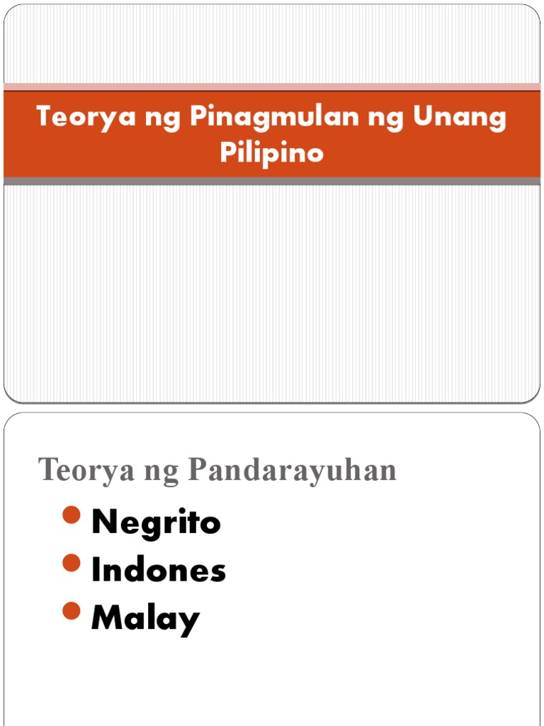 Aralin 2 AP 5 Teorya Na Pinagmulan NG Pilipino | PDF