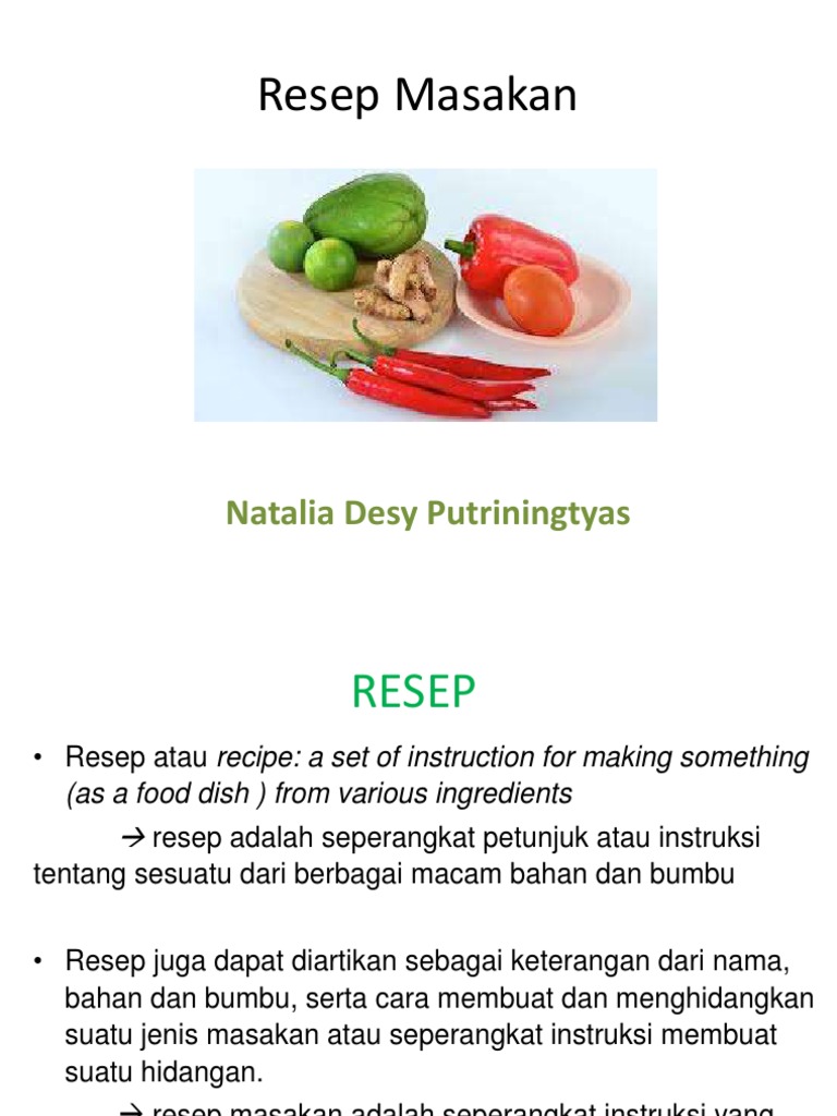 Resep Makanan Dan Modifikasi Resep | PDF