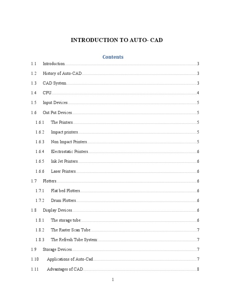 Auto CAD Notes | PDF | Printer (Computing) | Computer Data Storage