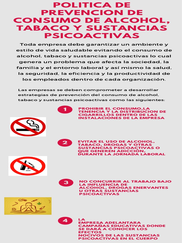 Politica de Prevencion de Consumo de Alcohol, Tabaco y Sustancias Psicoactivas | PDF
