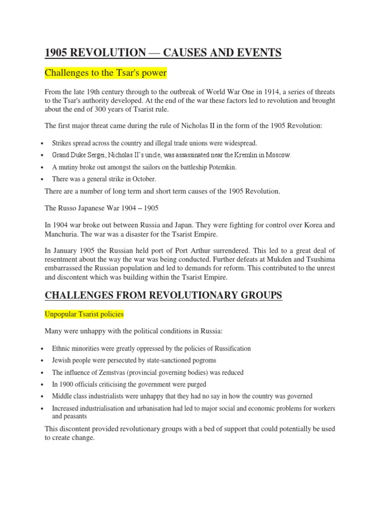 1905, 1917 - Revolution PDF | PDF | Vladimir Lenin | Bolsheviks