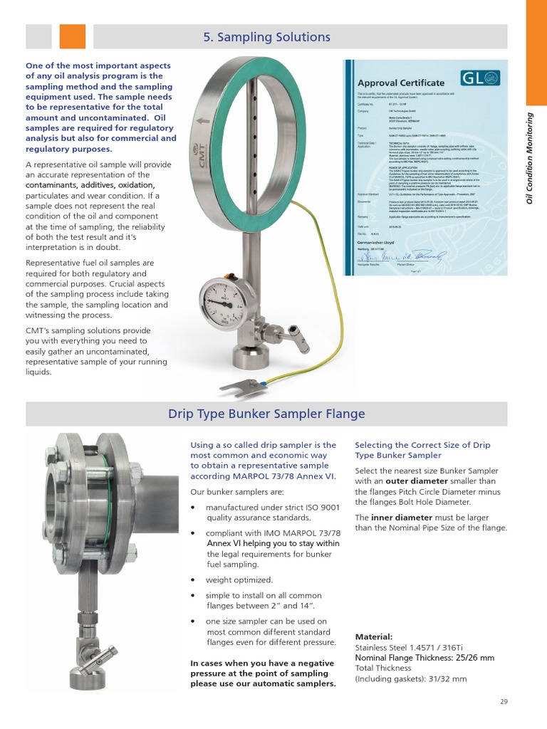 Bunker Sampler Solutions for Oil Analysis | PDF | Fuel Oil | Pipe ...