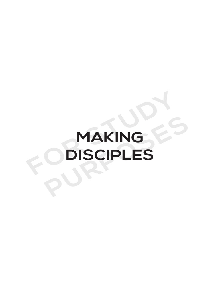 07 Making Disciples 2020 (For Study Purposes) | PDF | Disciple ...