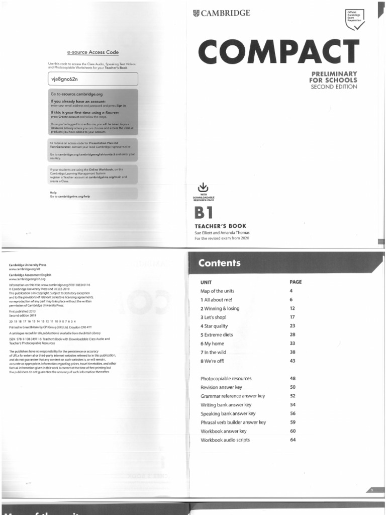 Compact B1 Teacher's Book and Audioscripts | PDF