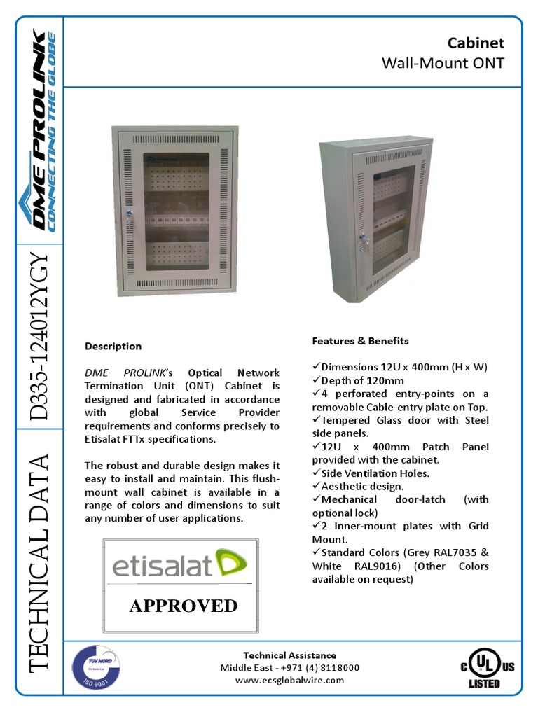 Wall-Mount ONT: Approved Approved | PDF | Telecommunications | Electronics
