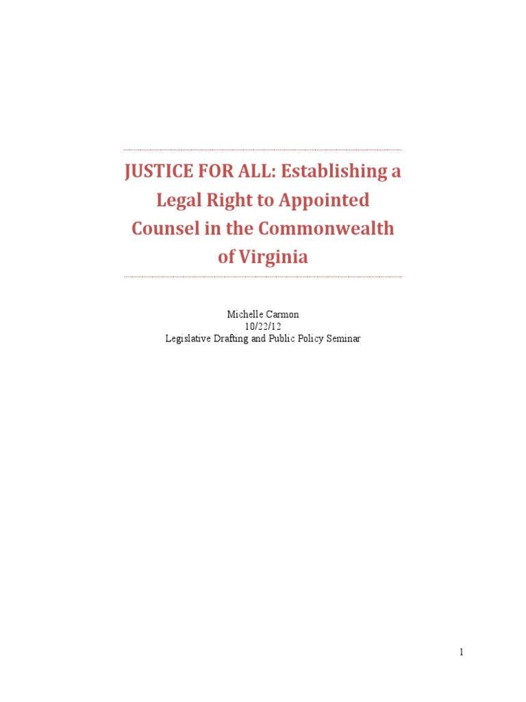 Legislative Drafting Paper - Writing Sample | PDF | Gideon V ...