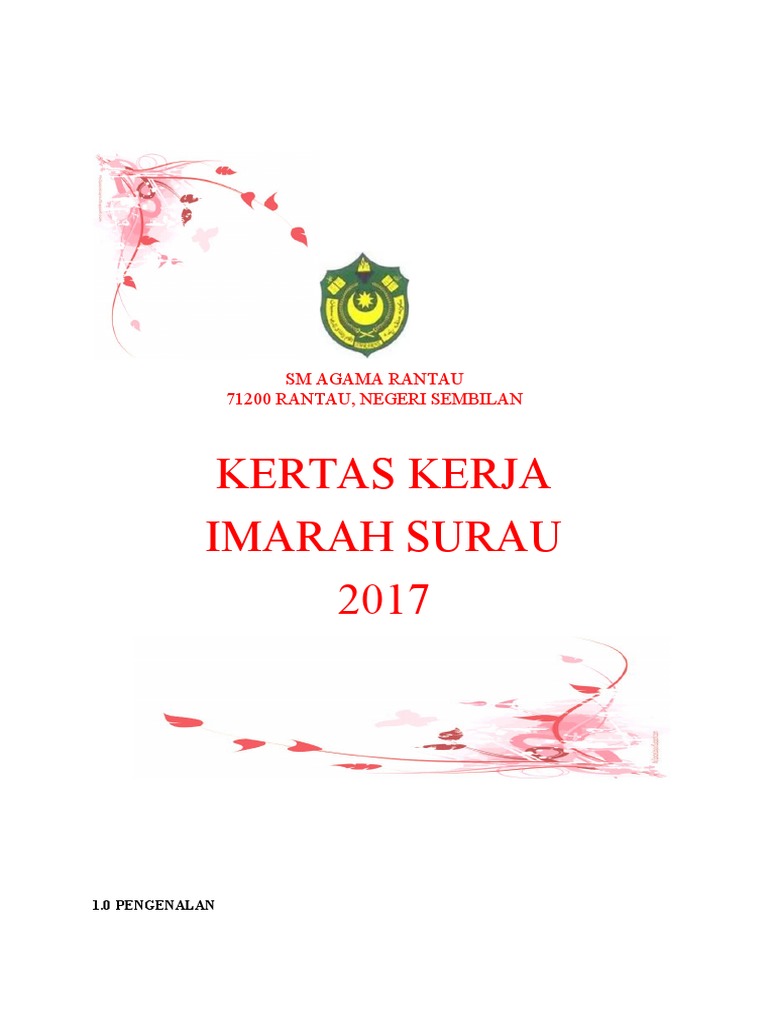 Kertas Kerja Imarah Surau | PDF