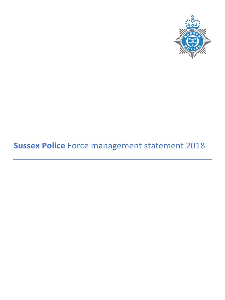 Force Management Statement 2018 | PDF | Police | Taxes