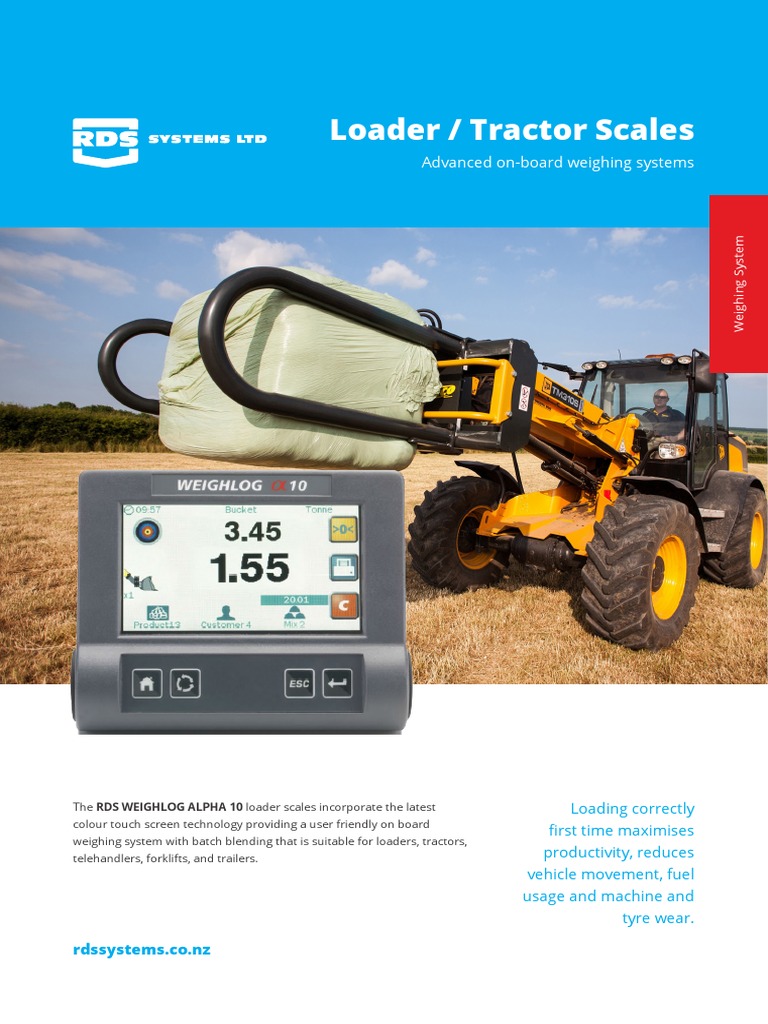 Loader / Tractor Scales: Advanced On-Board Weighing Systems | PDF ...