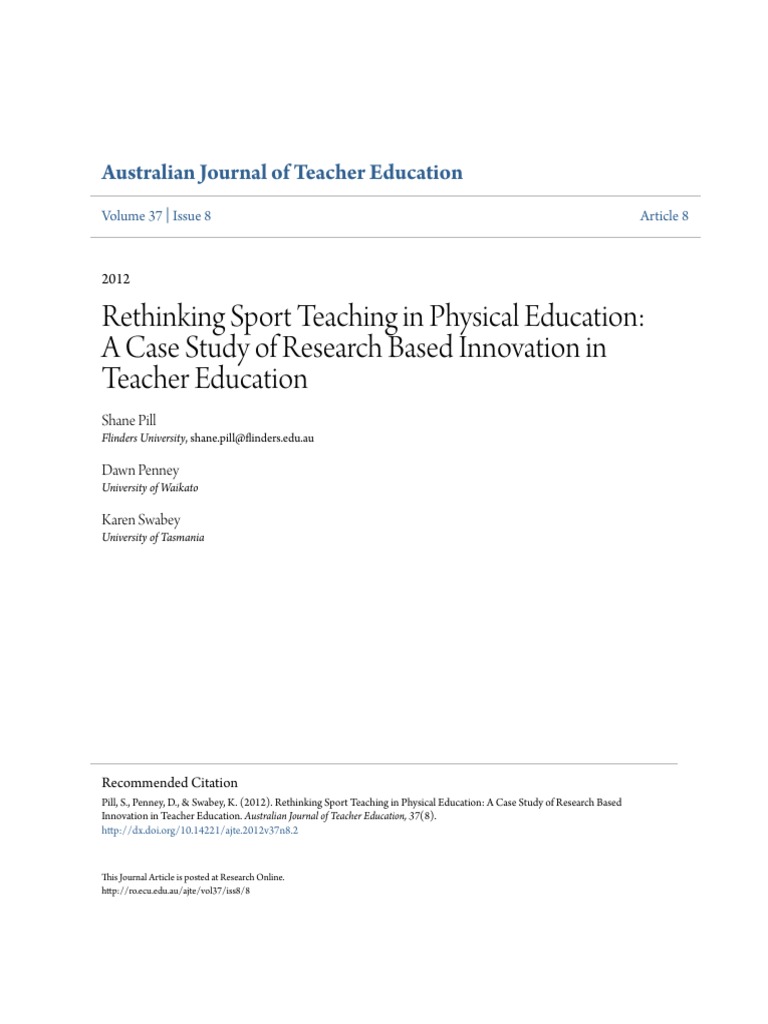 Rethinking Sport Teaching in Physical Education PDF | PDF | Pedagogy ...