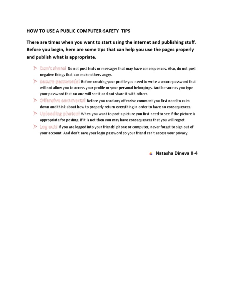 How To Use A Public Computer | PDF | Social Science | Self-Improvement