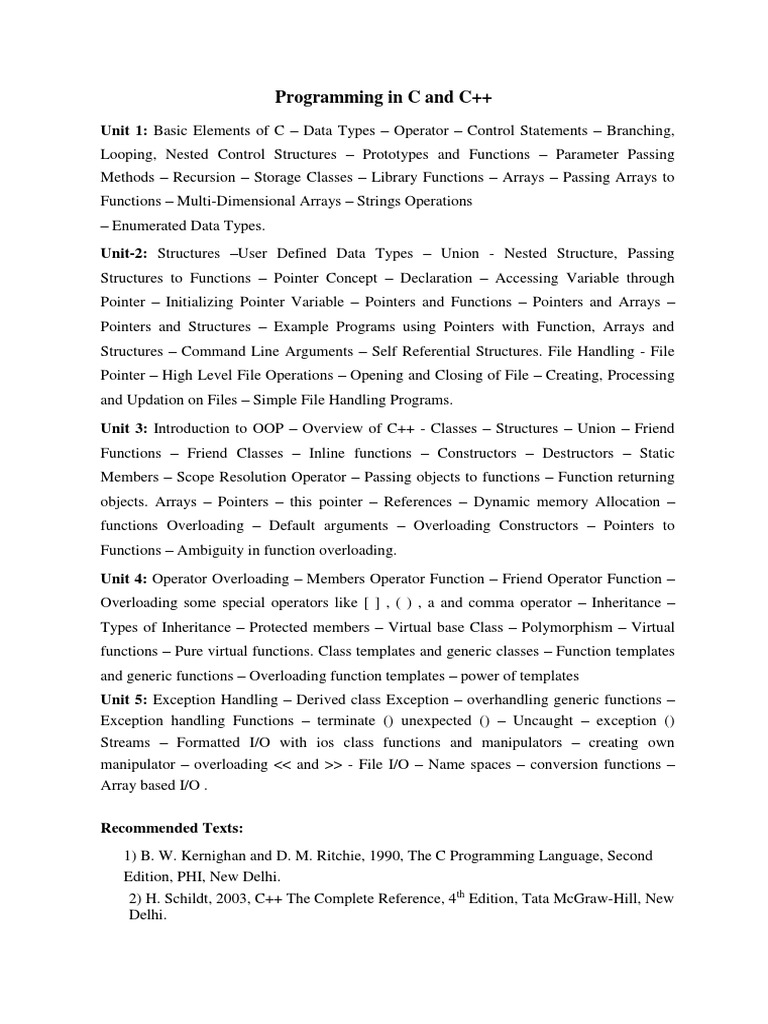 Programming In C And C Download Free Pdf Subroutine Pointer Computer Programming