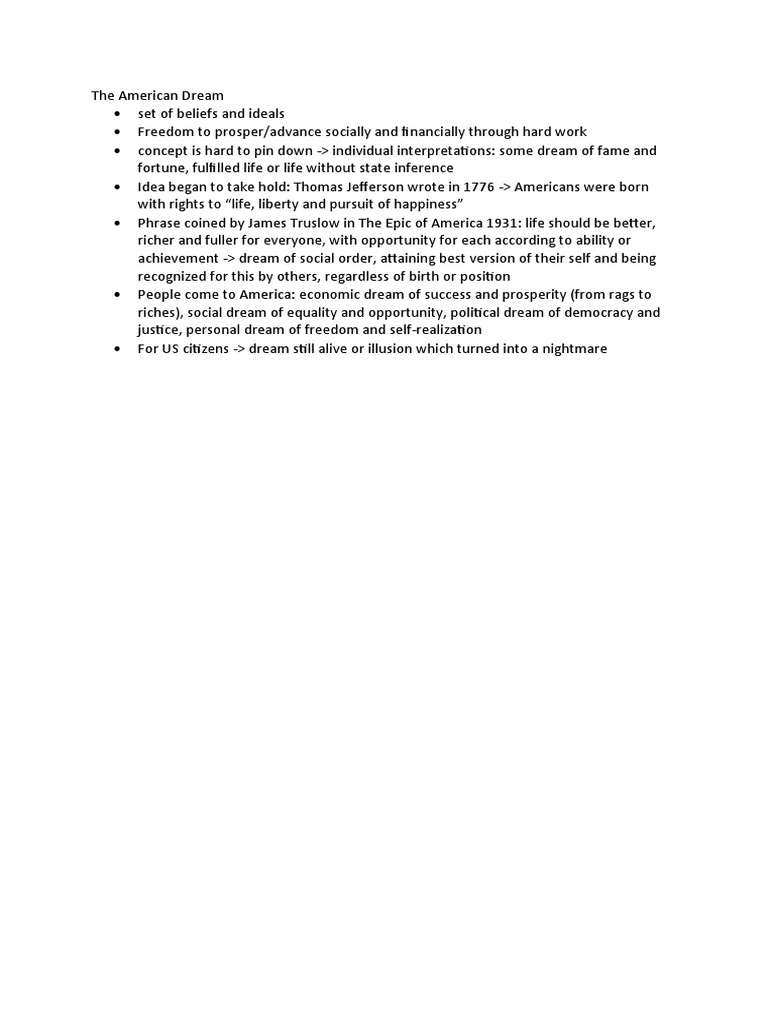 The American Dream | PDF | American Dream | Happiness