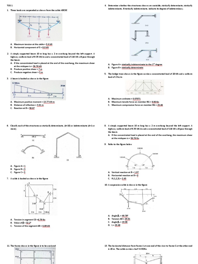 Tos 1 | PDF | Beam (Structure) | Truss
