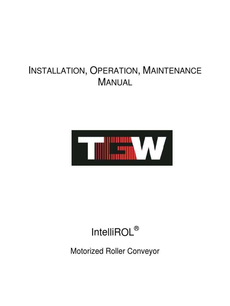 IntelliROL IOM | PDF | Belt (Mechanical) | Screw