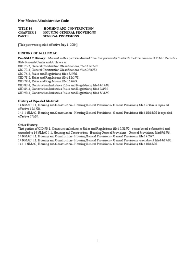 New Mexico Administrative Code | PDF | Regulatory Compliance ...