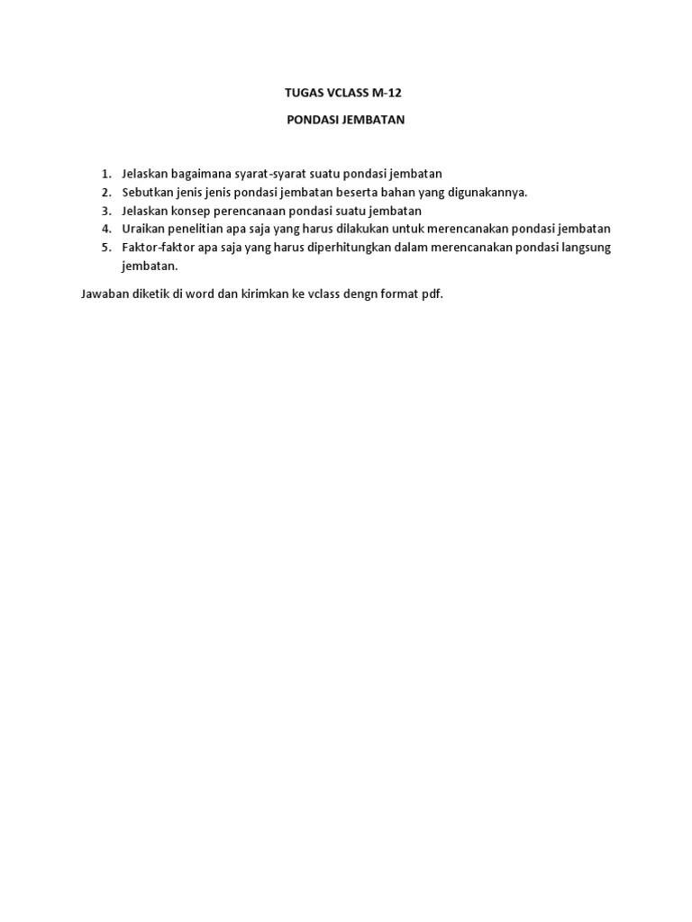Tugas VCLASS M12 Jembatan PDF | PDF | Seni