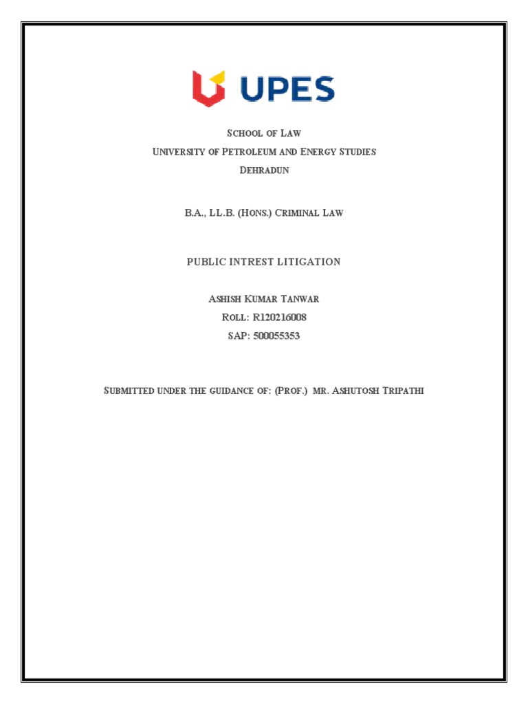 PIL's Importance, Process and Impact | PDF | Lawsuit | Public Law