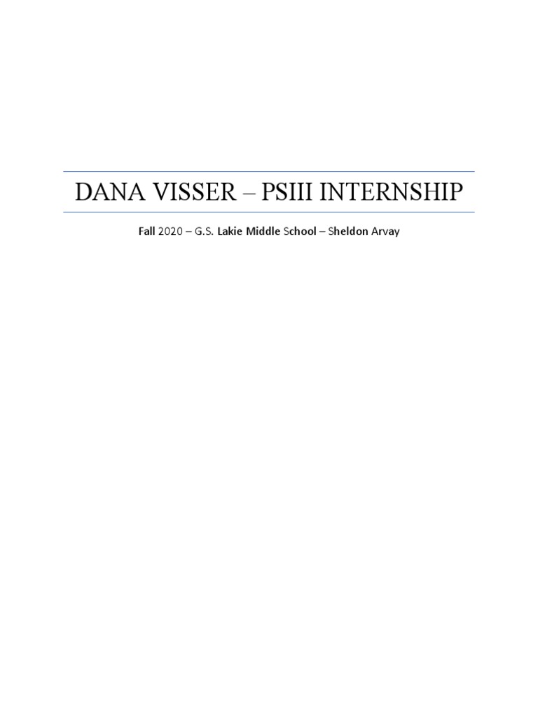Descriptive Report Psiii Dana Visser | PDF | Educational Assessment ...