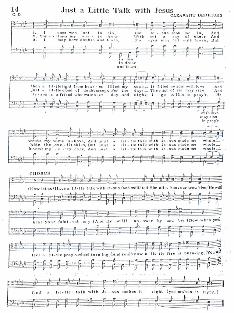 Just A Little Talk With Jesus (TTBB) | PDF