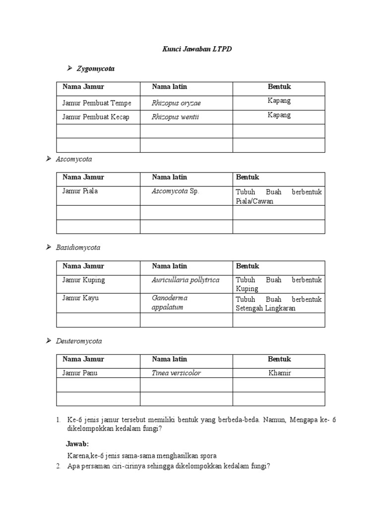 Kunci Jawaban LTPD | PDF
