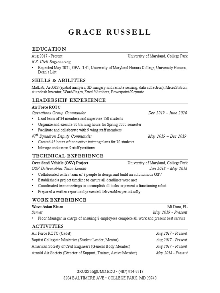 2020 Resume | PDF