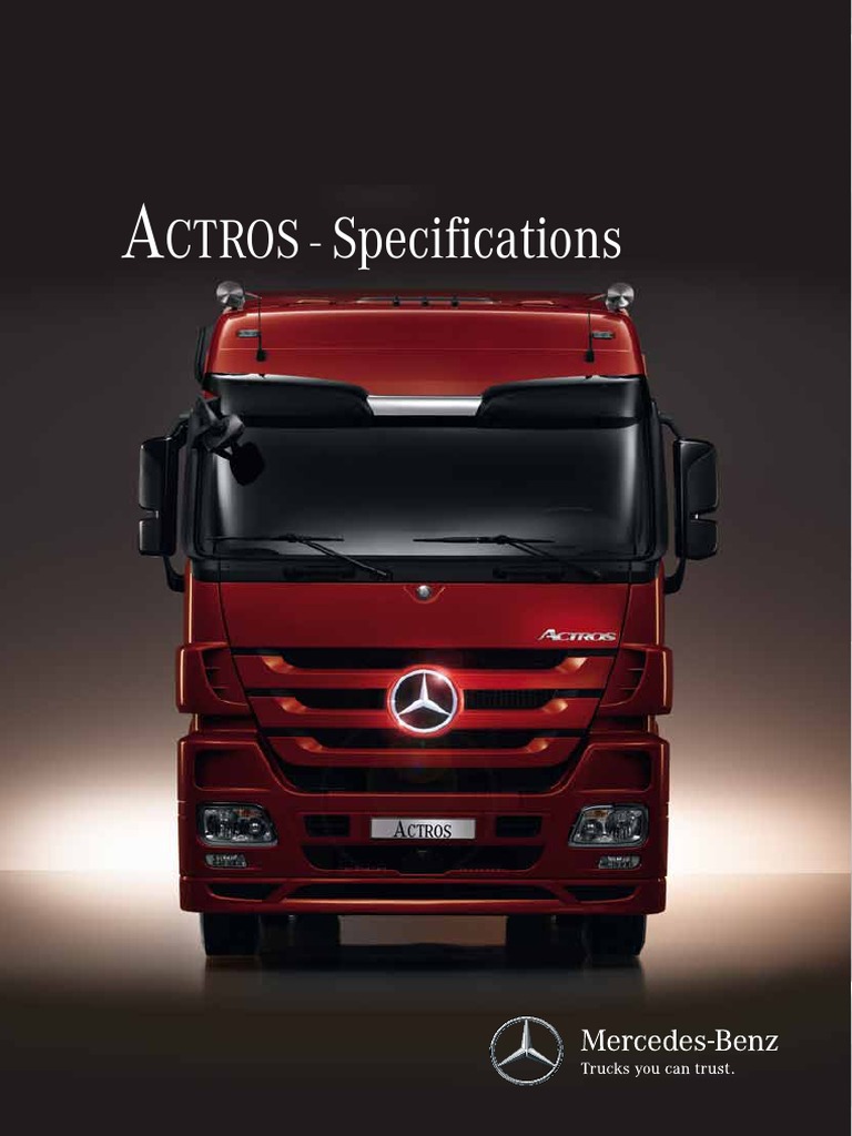 Actros Spec Brochure 2018 PDF | PDF | Manual Transmission ...