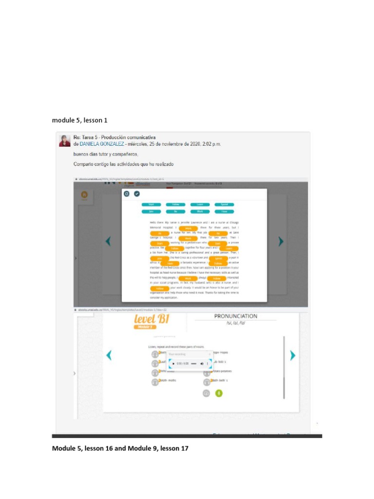 Module 5, Lesson 16 and Module 9, Lesson 17 | PDF