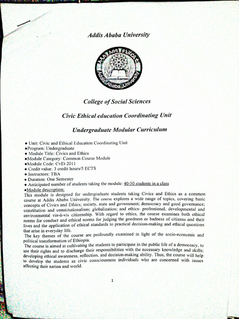 Civics Course Outline | PDF