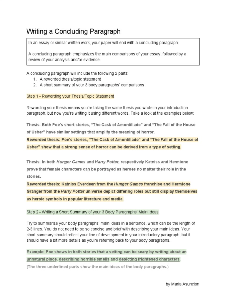 Concluding Paragraph